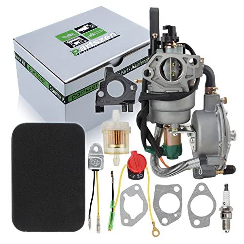 partszen Carburetor Dual Choke Fuel Manual Generator LPG CNG Conversion Kit for Honda GX390 188F 13-14Hp 4.5-5.5KW Gasoline 100153 100165 100296 100155 100230 100297 Engine