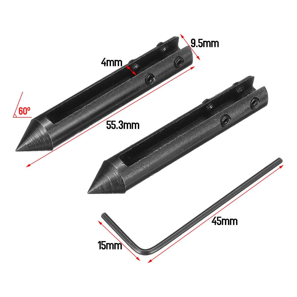 SGerste Center Line Gage Conical Centerline Measurment for 4/6/8 Inch Vernier Dial Caliper