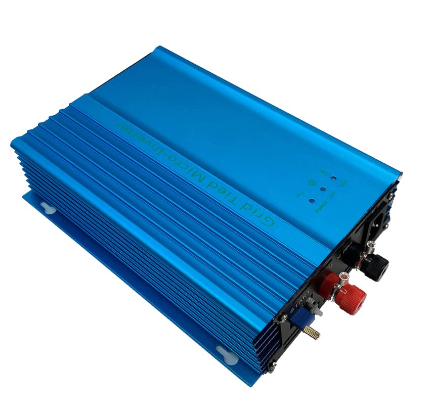 Y&H 500W Grid Tie Inverter DC16V-28V MPPT Pure Sine Wave AC110V Output for 12V Solar Panel,Adjutable 12V Battery Discharge