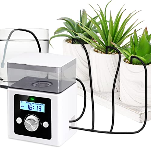 Automatic Watering System for Potted Plants,Indoor Watering System for Plants,Automatic Plant Waterer Indoor for Water and Nutrient Solution,with Programmable Timer, Real Time Clock