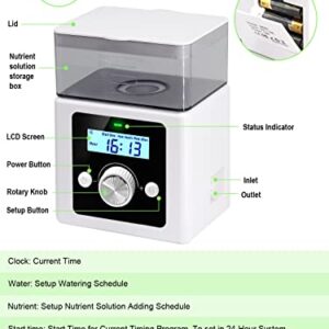 Automatic Watering System for Potted Plants,Indoor Watering System for Plants,Automatic Plant Waterer Indoor for Water and Nutrient Solution,with Programmable Timer, Real Time Clock