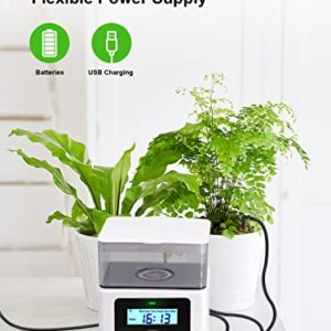 Automatic Watering System for Potted Plants,Indoor Watering System for Plants,Automatic Plant Waterer Indoor for Water and Nutrient Solution,with Programmable Timer, Real Time Clock