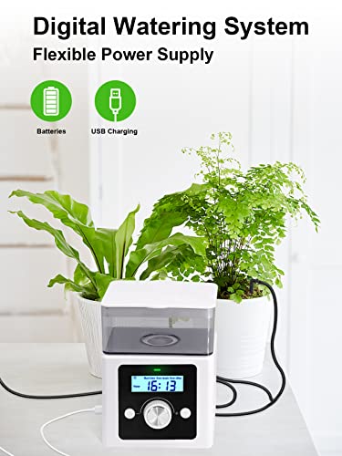 Automatic Watering System for Potted Plants,Indoor Watering System for Plants,Automatic Plant Waterer Indoor for Water and Nutrient Solution,with Programmable Timer, Real Time Clock