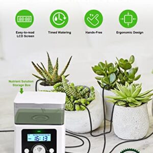 Automatic Watering System for Potted Plants,Indoor Watering System for Plants,Automatic Plant Waterer Indoor for Water and Nutrient Solution,with Programmable Timer, Real Time Clock