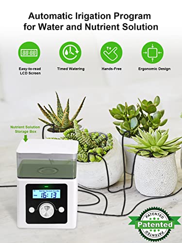 Automatic Watering System for Potted Plants,Indoor Watering System for Plants,Automatic Plant Waterer Indoor for Water and Nutrient Solution,with Programmable Timer, Real Time Clock