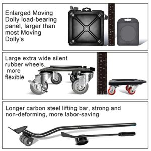 ZFULVO Furniture Mover Dolly Set,Larger Size Heavy Duty Furniture Movers,Carbon Steel Material Furniture Moving Tool,with 4 360° Rotatable Rubber Universal Wheels,Maximum Load 1500KG/3306LBS