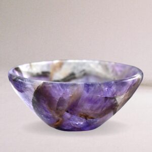 Amethyst Crystal Bowl - 2" Gem Stone Bowl for Altar Offering Bowl