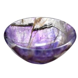 Amethyst Crystal Bowl - 2" Gem Stone Bowl for Altar Offering Bowl