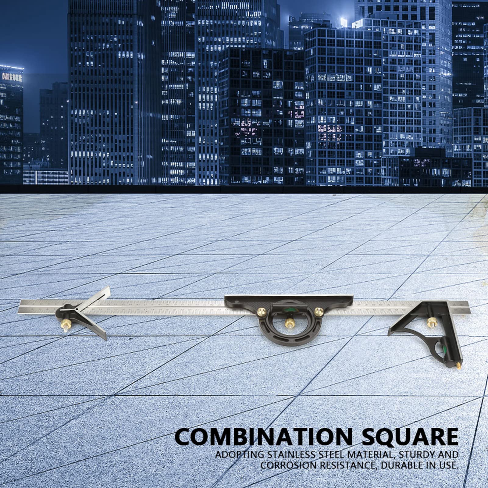 Combination Square Combination Square T Square 600mm Metal Adjustable Combination Square Right Angle Ruler Engineer Measuring Tool with Square Head