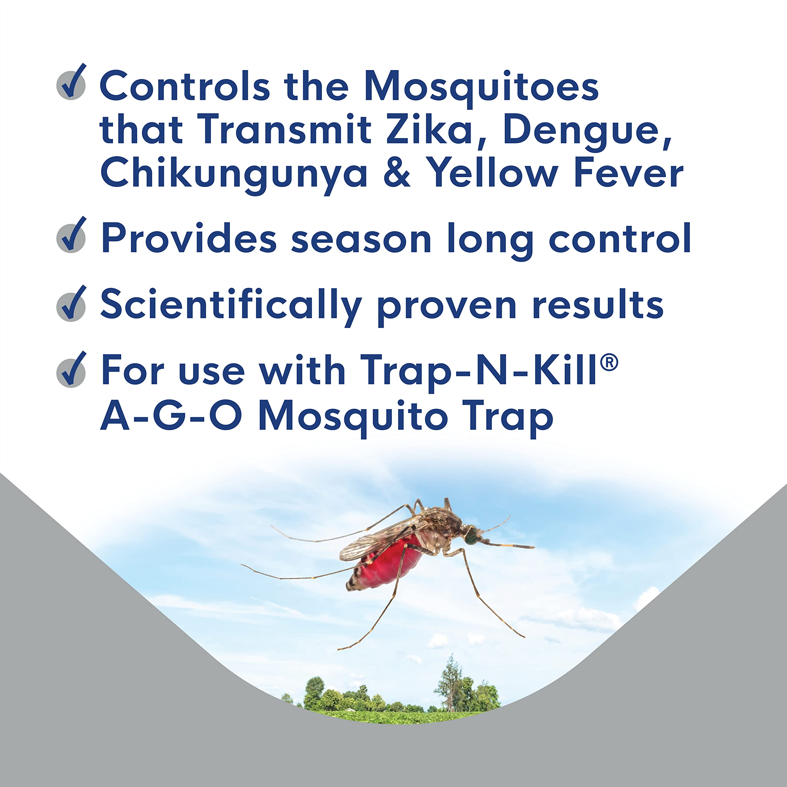 Enoz Trap-N-Kill Mosquito Trap Refills - 2 Replacement Sticky Pads (Pack of 6) - Traps and Kills Mosquitoes - Water and Sticky Pad Design - Safe and Effective - Reusable Mosquito Trap