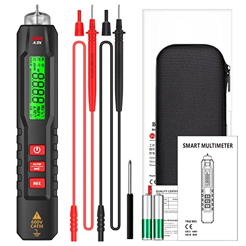 BSIDE Voltage Tester 3-Results Display Voltage Detector, Capacitance and Diode Measurement, Non-Contact AC Electricity Sensor Pen Live/Neutral Wire Check Breakpoint Locate V-Alert Tester