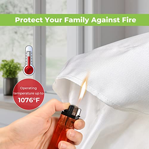 Guardryshely Fire Blanket for Home, Emergency Fire Blanket Kitchen, Easy to Store Fire Suppression Blanket, Fiberglass Fire Blanket Emergency for Grill, Car, Fireplace (39 in x 39 in), 1 Pack