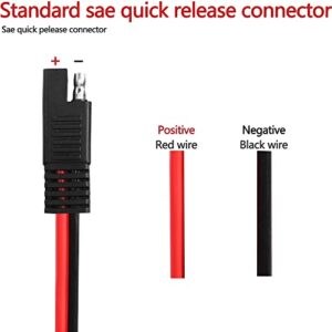 MEIRIYFA SAE to XT60 Connector Adapter Extension Cable SAE to XT-60 Female Cable Wire 12AWG for Solar Generator Power Station Lipo Battery Pack (3.3FT)