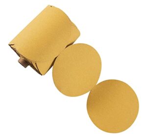 shawya 100 pcs 6 inch gold psa sanding discs 80 grit self adhesive sticky-back sandpaper for da sander automotive car paint woodworking wood metal finishing