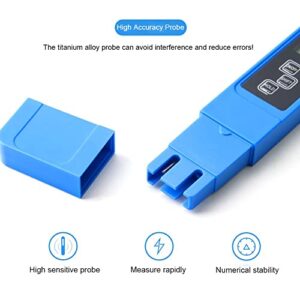 Zalengine TDS & EC Meter for Hydroponics, Household Drinking, Swimming Pool, Aquarium, Aquaculture, Lab - TDS EC Temp 3 in 1, TDS Meter, EC Meter, Digital Water Tester, 0-9999ppm, 0-9999μS/cm (Blue)