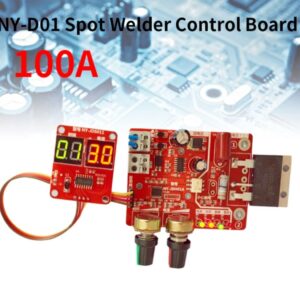 100A Spot Welder Machine Time Control Board, Digital Display Adjustable Spot Welding Module, Time and Current Controller Panel Timing Ammeter Machine Spot Welders Transforming Control Board