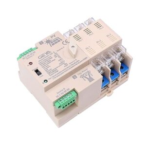 gaeyaele on-grid photovolatic power automatic transfer switch din rail 3p 63a ac220v ats pv solar system power generator transfer switch use (ats-3p-63a-220vac-solar)