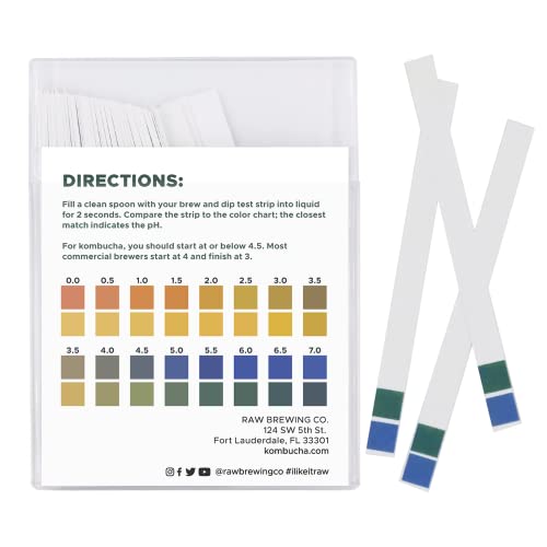 Kombucha.com pH Test Strips for Brewing, Distilling, and Fermentation (100 Test Strips, 0-7 pH Range)