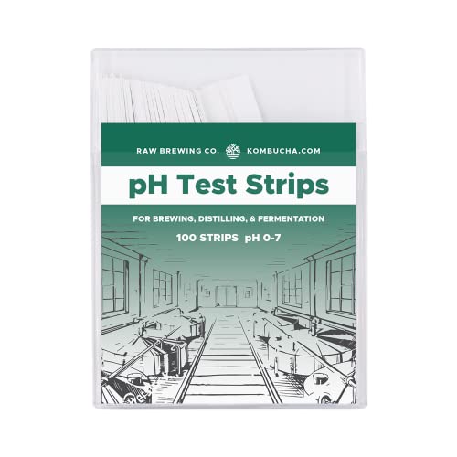 Kombucha.com pH Test Strips for Brewing, Distilling, and Fermentation (100 Test Strips, 0-7 pH Range)