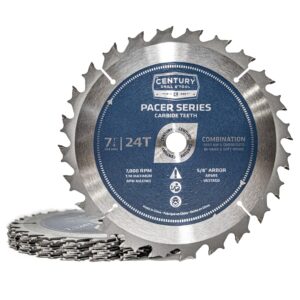 century drill & tool 09103 pacer general purpose circular saw framing blade, 7-1/4" 24t, 10-pack