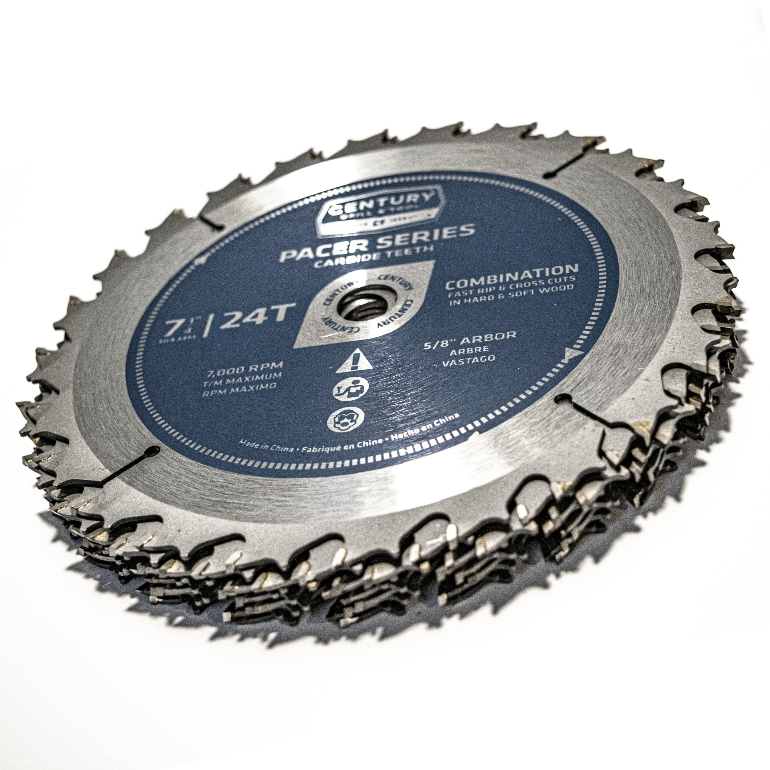 Century Drill & Tool 09103 Pacer General Purpose Circular Saw Framing Blade, 7-1/4" 24T, 10-Pack