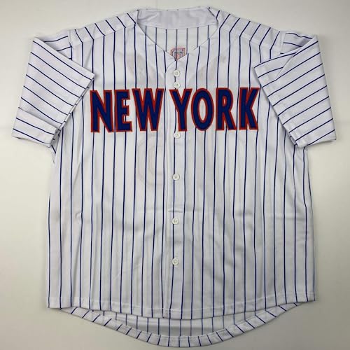 Facsimile Autographed Tim Tebow New York Pinstripe Reprint Laser Auto Baseball Jersey Size Men's XL