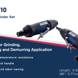 Air die grinder, NEU PNEUPACTURE die grinder set, straight/angle air grinder kit, with 1/4 and 1/8 inch collets, apply to grinding, polishing