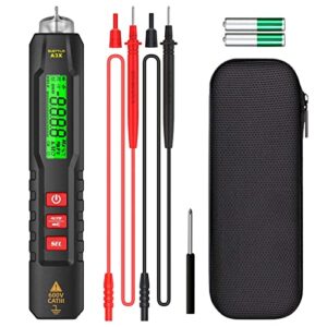 suettla a3x pen type multimeter, smart digital multimeter ac/dc voltage tester intelligent current meter non-contact voltmeter sensor pen test with resistance continuity capacitance diode live wire