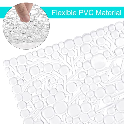 Coopay 2 Pack Kitchen Sink Mat Plastic Sink Protect Mat PVC Eco-friendly Kitchen Adjustable Stainless steel/Porcelain Dish Drying Pad Sink Protector for Bottom of Kitchen Sink, 12.6” x 10.5” (Clear)