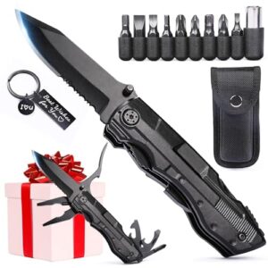 fly2sky stocking stuffers christmas gifts for men multitool pocket knife stocking stuffers men him dad multi tool gifts for men husband boyfriend groomsmen gadget anniversary birthday camping outdoor