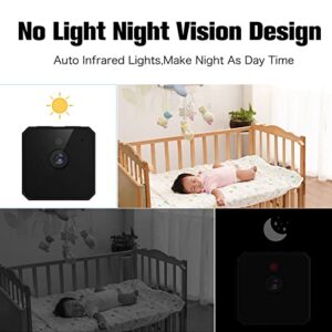 SITABIER Hidden Camera Spy Camera, WiFi Security Nanny Cam, Mini Home Indoor Outdoor Surveillance Cameras with Audio and Video, Wireless Full HD Recorder with Motion Detection and Night Vision, black