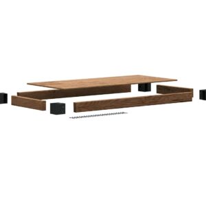 HyLoft Heavyweight 2 x 4 Do-it-Yourself Single Shelf Kit, Gray