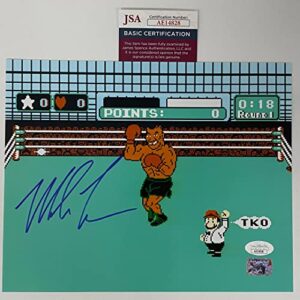 autographed/signed mike tyson punchout nintendo video game boxing 8x10 photo jsa coa