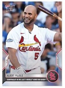 2022 topps now #569 albert pujols (last home run derby semi-finalist) mlb baseball trading card st. louis cardinals