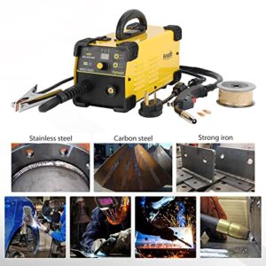 MIG140D Mig Welder, Dual Voltage 110/220V Gasless Flux Wire Welding Machine-Welding Gloves 16 Inches