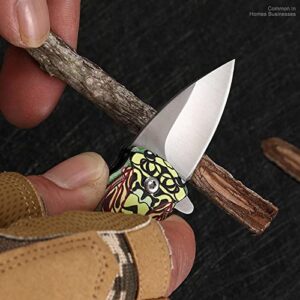 HENWAFX Small Pocket Knife, EDC Knife with Stainless Steel Small Folding Knife