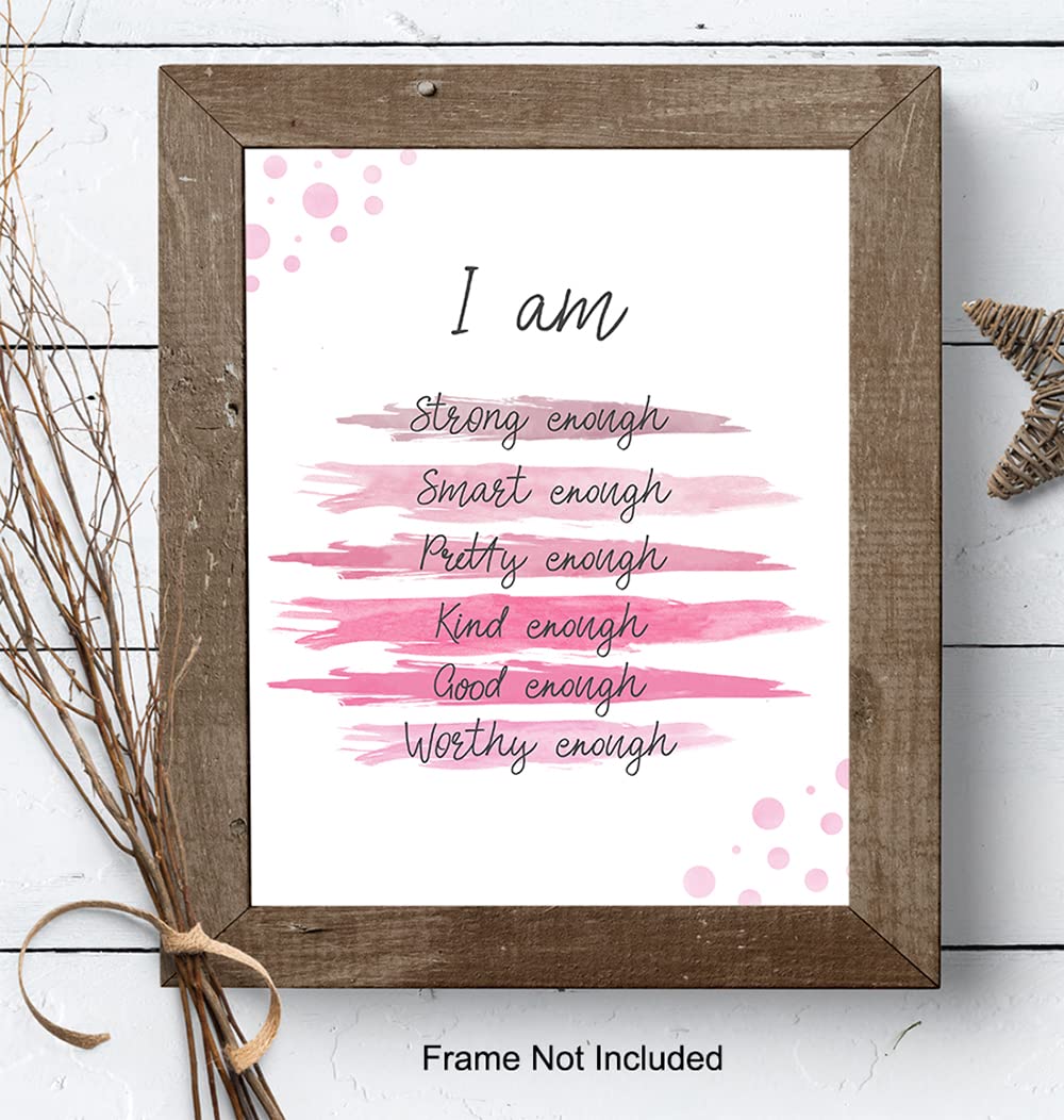 Positive Quotes Wall Decor - Positive Affirmations for Women - Motivational Wall Art - Encouraging Wall Decor - Encouragement Gifts for Women - Inspirational Wall Decor Posters - 8x10 UNFRAMED