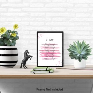 Positive Quotes Wall Decor - Positive Affirmations for Women - Motivational Wall Art - Encouraging Wall Decor - Encouragement Gifts for Women - Inspirational Wall Decor Posters - 8x10 UNFRAMED