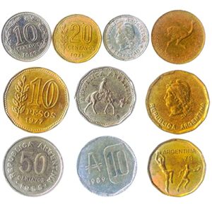 Argentina 10 Mixed Coins | Centavos | Pesos | Australes | Freedom Head | Sun of May | Since 1954