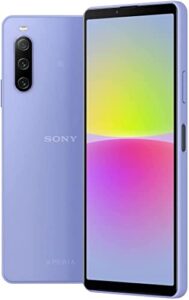 sony xperia 10 iv xq-cc72 5g dual sim 128gb 6gb ram factory unlocked (gsm only | no cdma - not compatible with verizon/sprint) – lavender