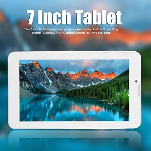 Toddlers Tablet 7 Inch for Android 10 Tablet PC, 1280x800IPS HD Display, 3500mAh, 2G RAM 32G ROM, 5G WiFi Bluetooth Dual Band, 2MP 5MP Dual Camera, Educational, Games(White)