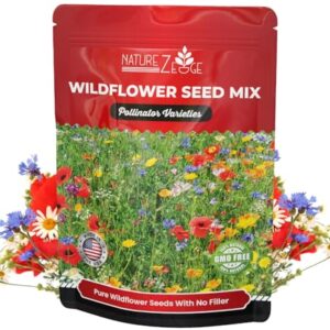 340,000 Wildflower Seeds, 1/2 lb, 35 Varieties of Flower Seeds, Mix of Annual and Perennial Seeds for Planting, Attract Butterflies and Hummingbirds, Non-GMO