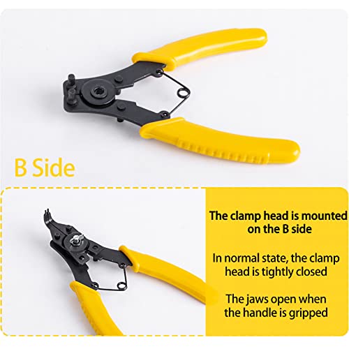 4 in 1 Snap Ring Pliers Set, Dual-purpose Circlip Convertible Snap Ring Plier Set Circlip Sets for Internal and External Snap Plier