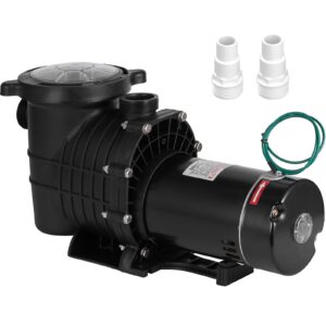 topdeep 2hp pool pump inground, self primming pool pump above ground, 6800 gph swimming pool pumps dual voltage with strainer basket 1500w