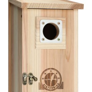 SISTERBIRD Bird Houses for Outside 1-1/2” Entrance Hole Cedar Birdhouses with Metal Guard Outdoor Bluebird Wren Swallow Finch Asssembly Required