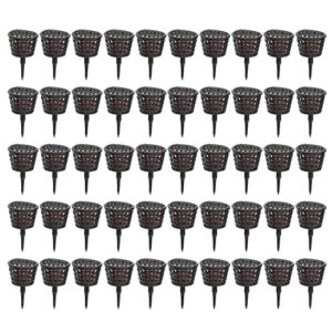 alvinlite fertilizer basket fertilizer mesh baskets planting nutrition cups with cover garden fertilizers with lid for osmocote orchid bonsai flower plant(50pcs)