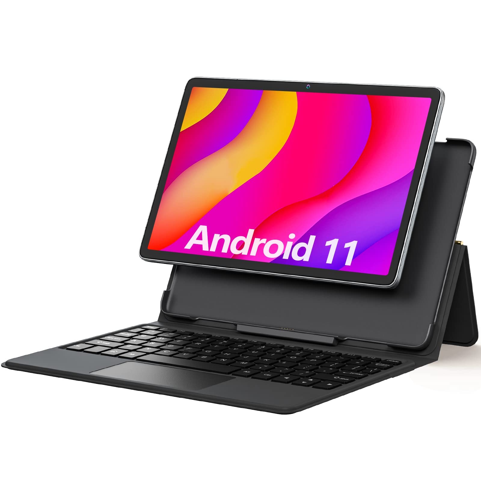 ZONKO 2023 Newest 2 in 1 Tablet 4GB+128 Storage+512GB Expand 10 inch Android 11, Octa Core Processor, HD Touchscreen,13MP Dual Camera, GMS Tablet with Detachable Keyboard