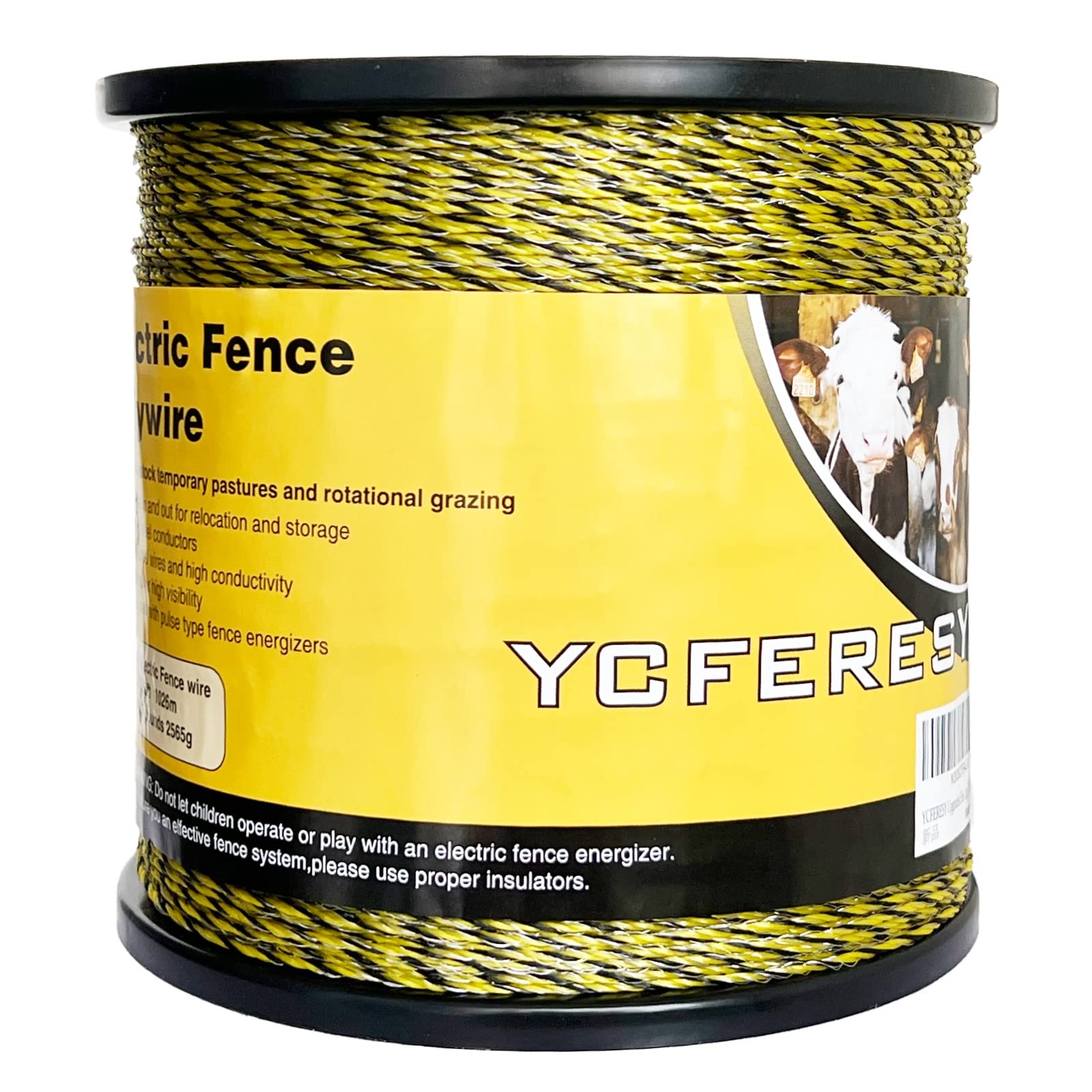 YCFERESY Upgraded Electric Fence Polywire 3366 Feet 1026 Meters, 6 Stainless Steel Strands for Reliable Conductivity and Rust Resistance, Portable Electric Fencing,UV, Rust Resistant