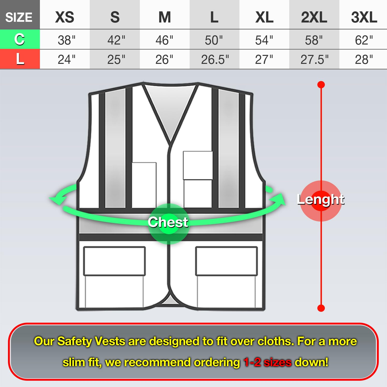 KAYGO High Visibility Safety Vests KG0100, Reflective Vest with Pockets and Zipper, ANSI Type R Class 2 Not FR (Pink,S)