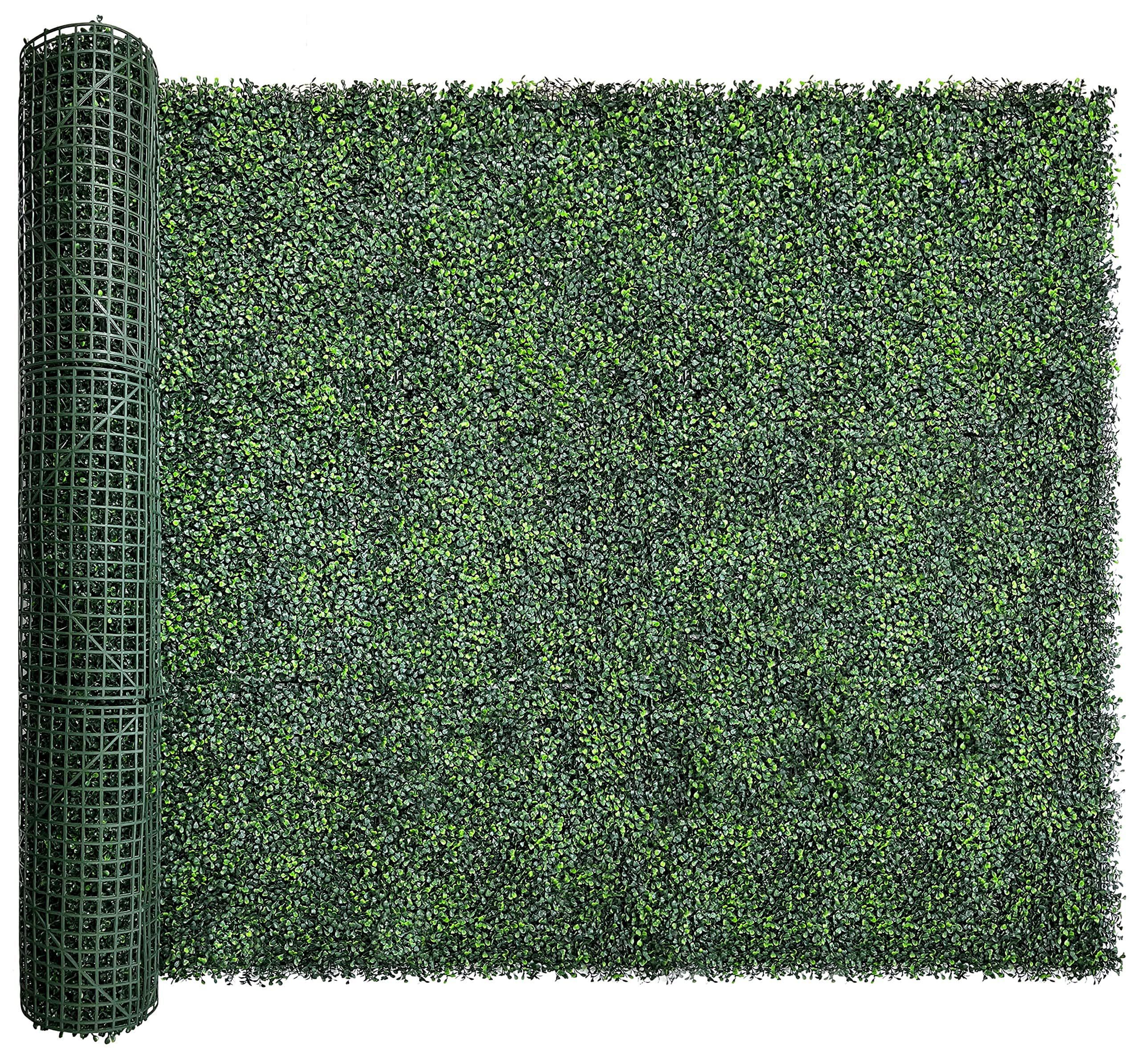 Bybeton Artificial Ivy Privacy Fence Screen,60"x120" (50 sqft) UV-Anti Faux Boxwood Leaves Grass Wall Panels for Patio Balcony Privacy, Garden, Backyard Greenery Wall Backdrop and Fence Decor